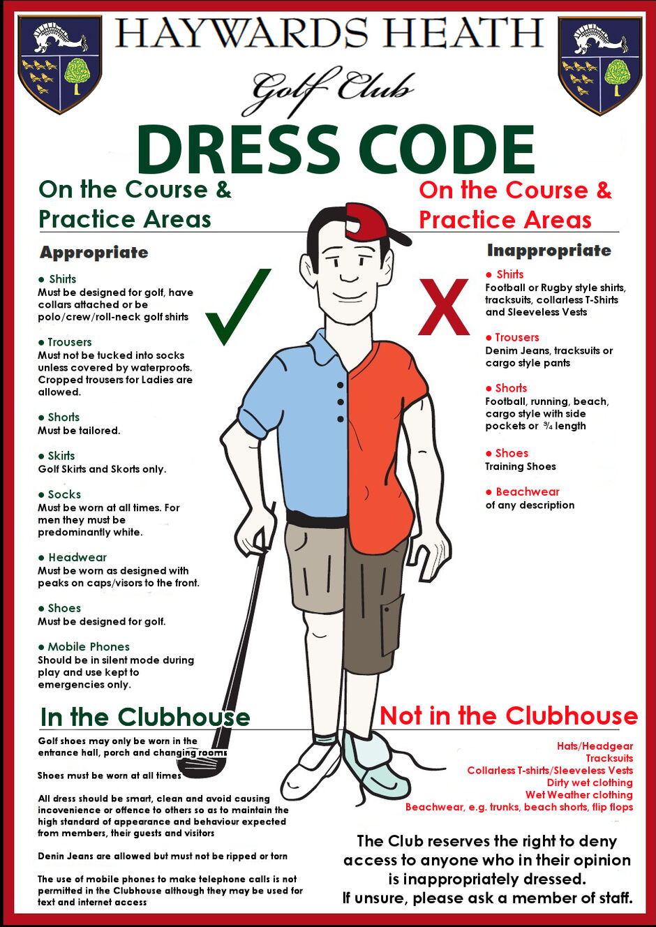 Dress Code :: Haywards Heath Golf Club in Sussex is a traditional ...